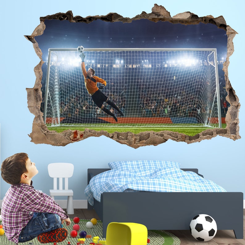 Goalkeeper Save Football Wall Decal Sticker Mural Poster Print Art Kids ...