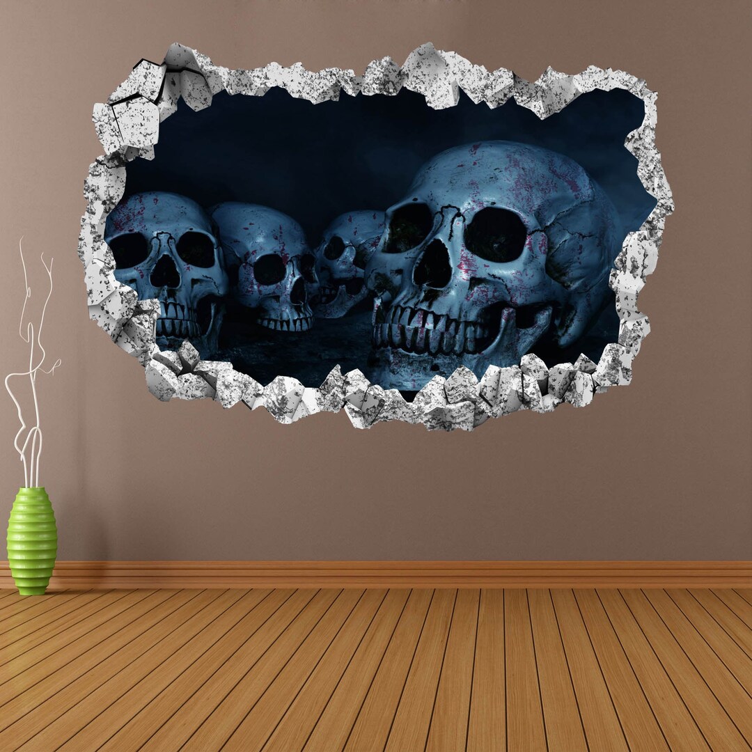 Human Skull Wall Decal Sticker Mural Poster Print Art Home Decor KP7 - Etsy