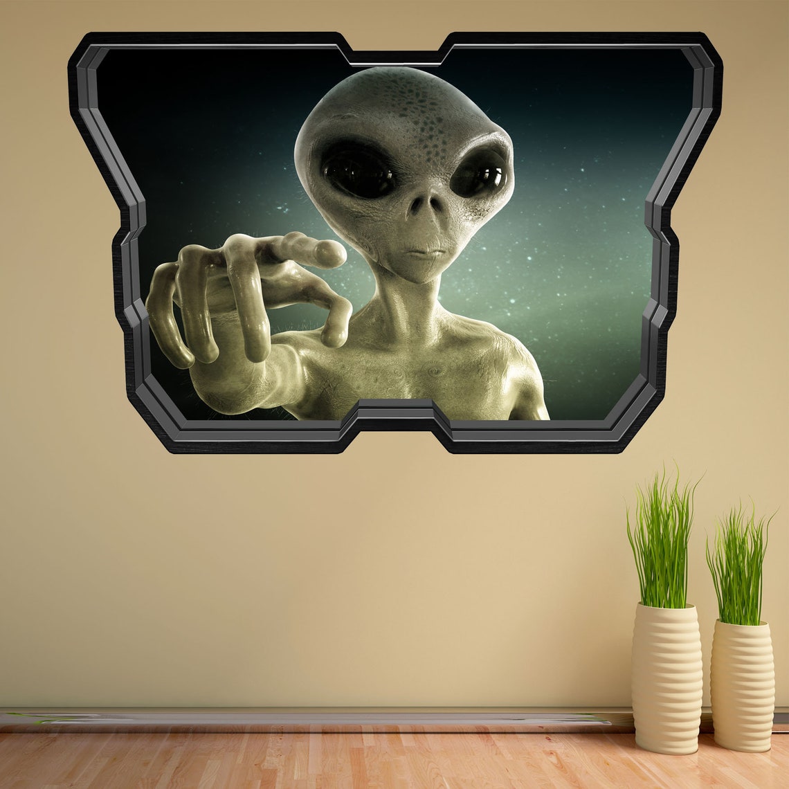 Alien Wall Decal Sticker Mural Print Art Kids Bedroom Home - Etsy