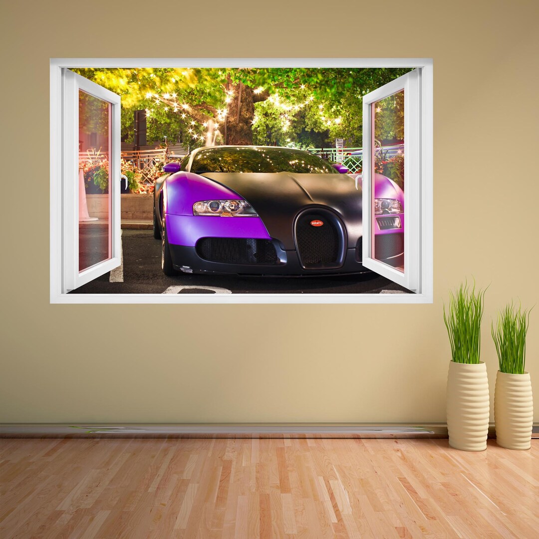 Supercar Sports Car Bugatti Wall Sticker Mural Decal Poster Print Art ...