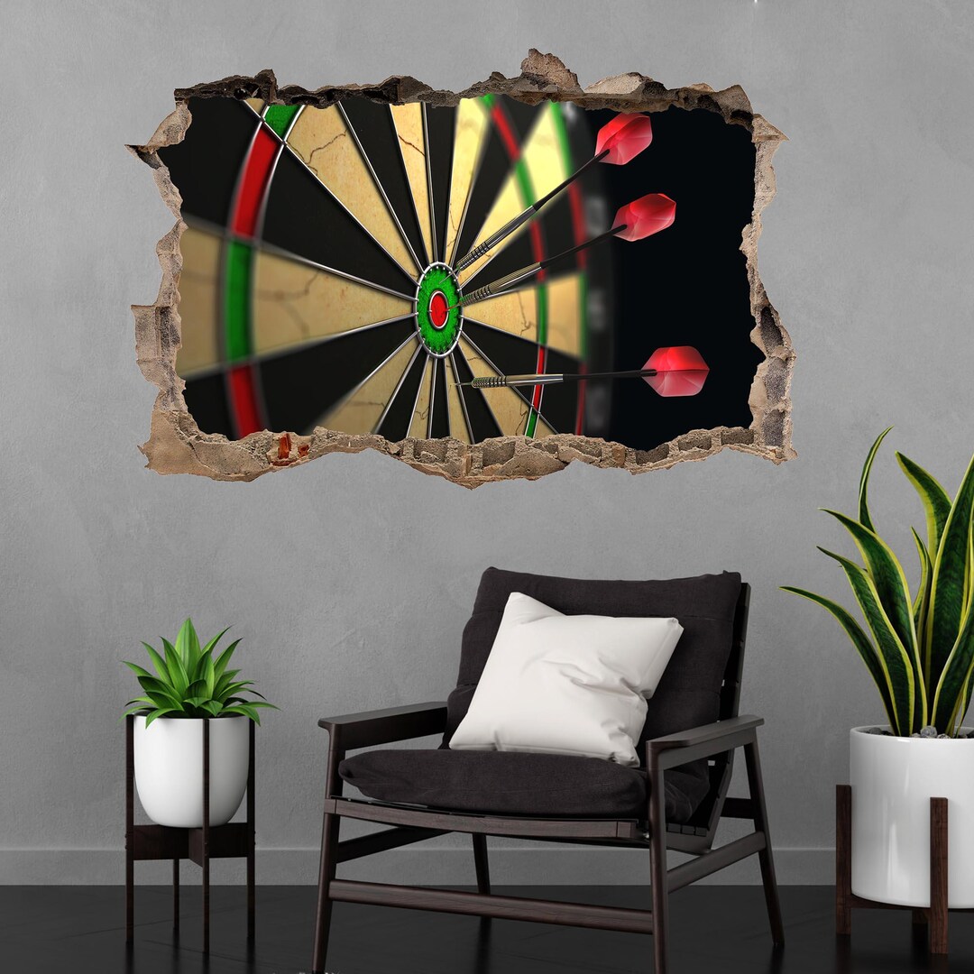 Darts Dartboard Arrows Wall Decal Sticker Mural Poster Print Art Home ...