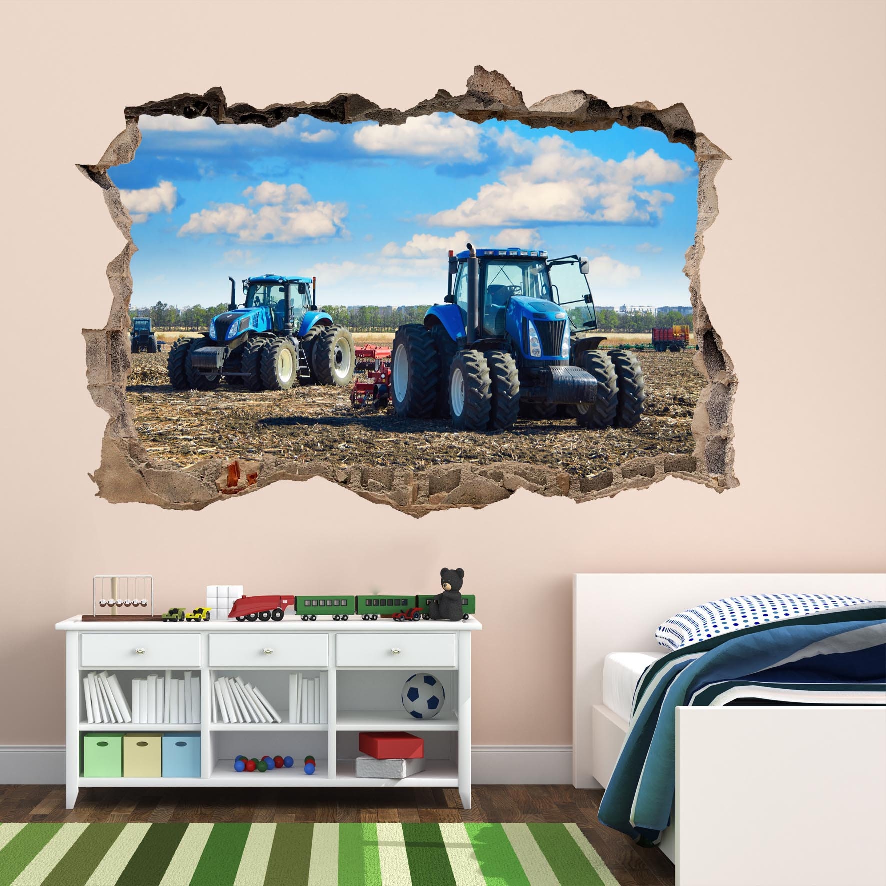 Tractor Wall Sticker Mural Decal Poster Print Art Home Farm - Etsy