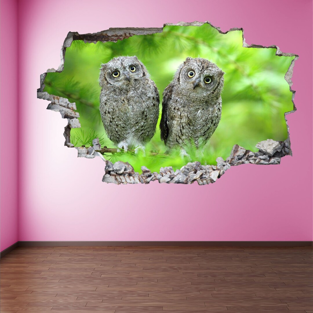 Owl Birds Wall Decal Sticker Mural Poster Print Art Home Kids Bedroom ...
