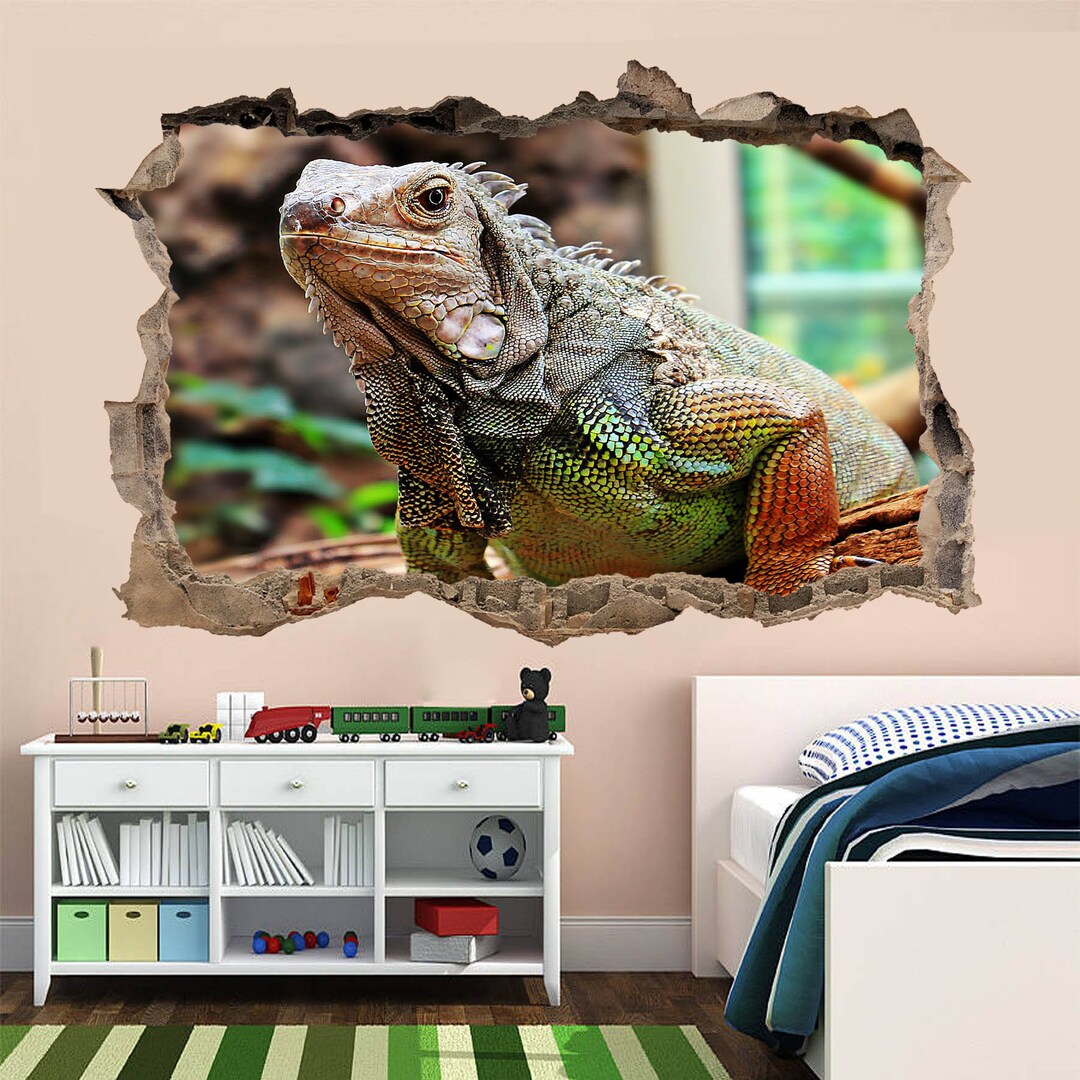 Iguana Wall Decal Sticker Mural Poster Print Art Home Office Decor AG20 ...