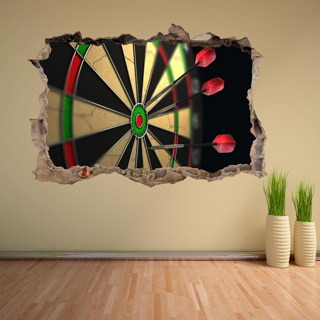 Darts Dartboard Arrows Wall Decal Sticker Mural Poster Print Art Home ...