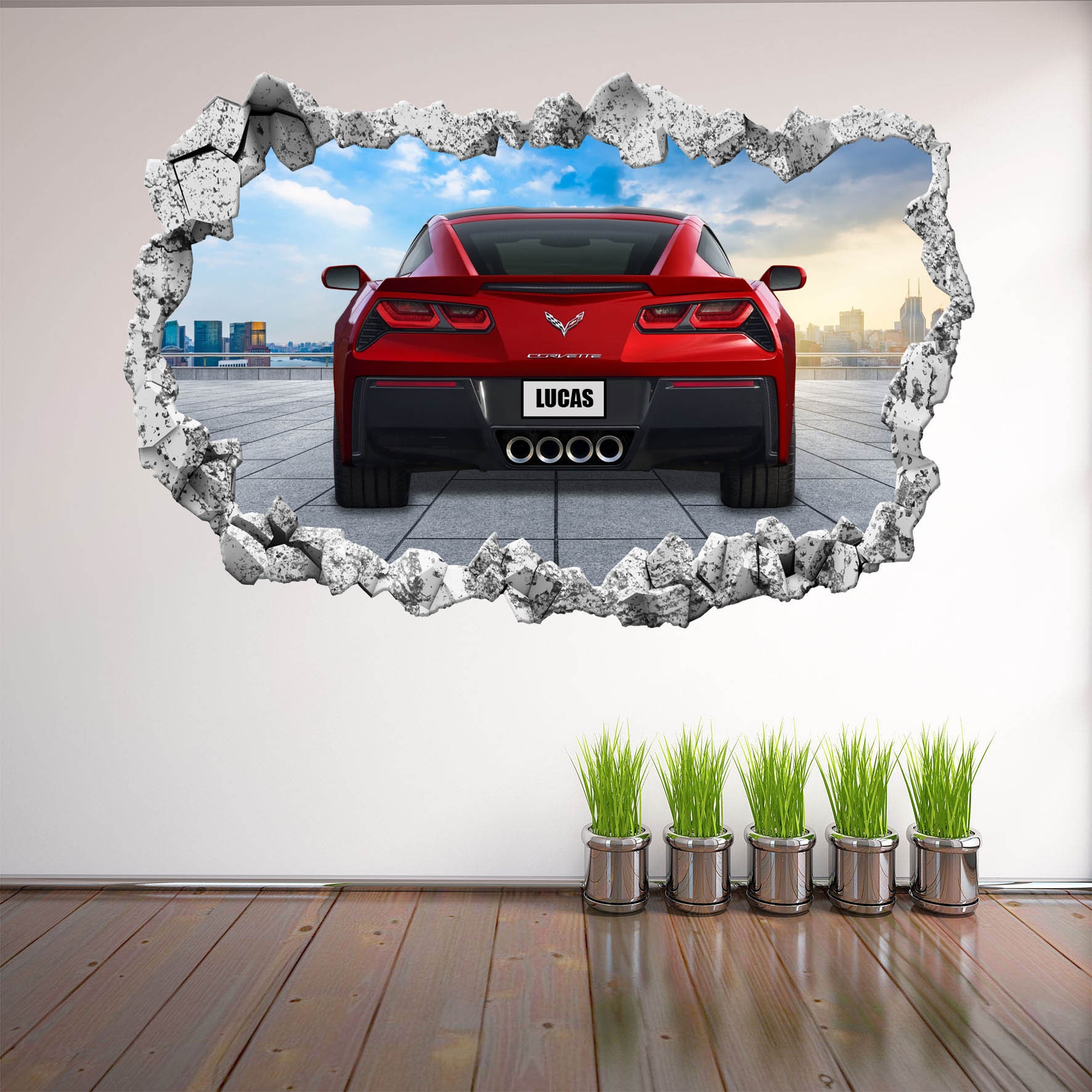 Supercar Sports Car Personalised Name Wall Decal Sticker Mural - Etsy UK