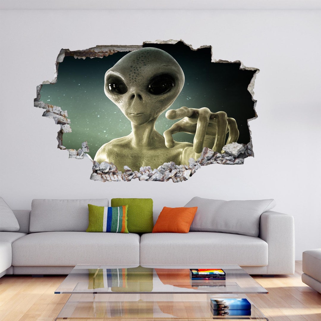Alien Wall Decal Sticker Mural Print Art Kids Bedroom Home Decor DB2 - Etsy
