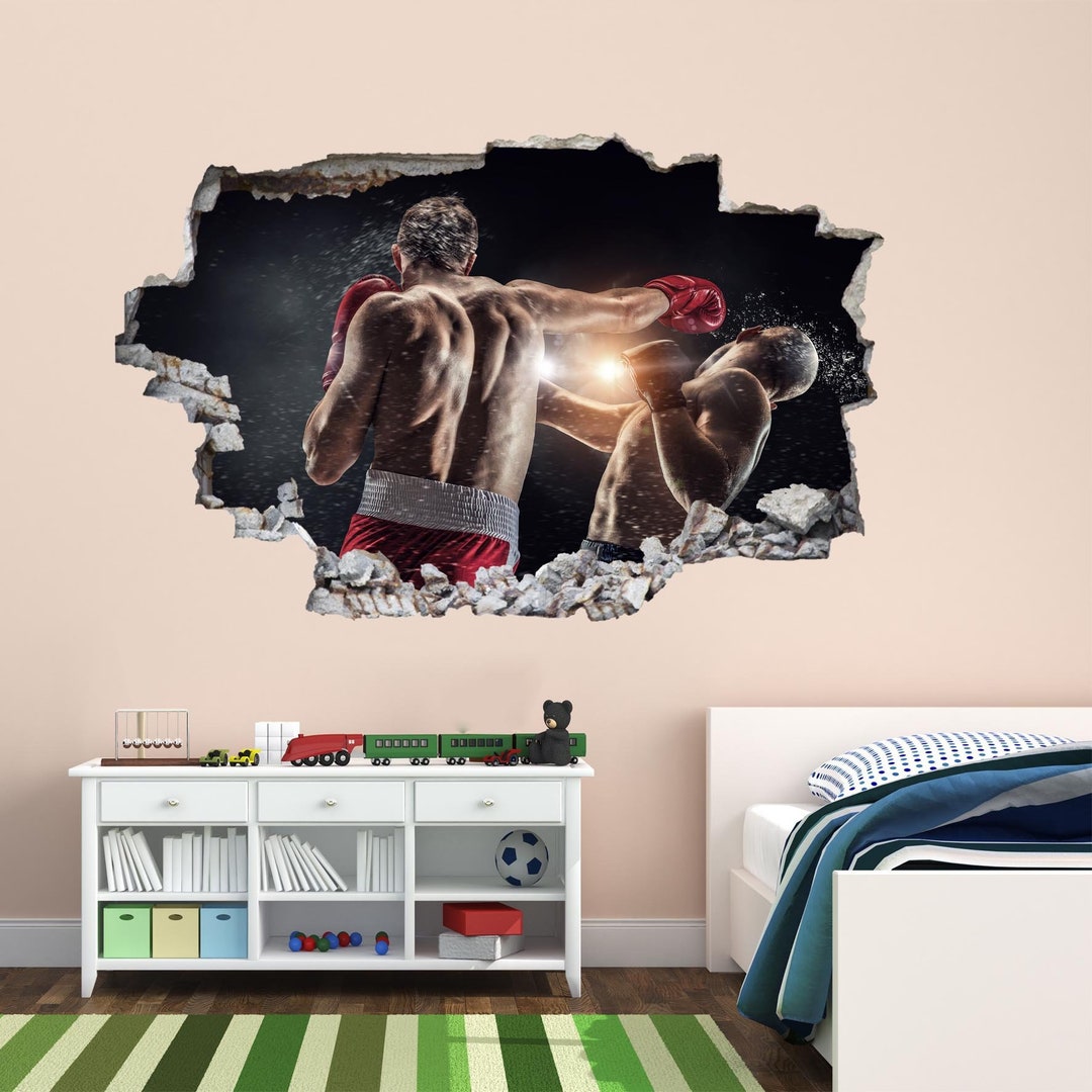 Boxing Boxer Training Wall Decal Sticker Mural Home Office Bedroom ...