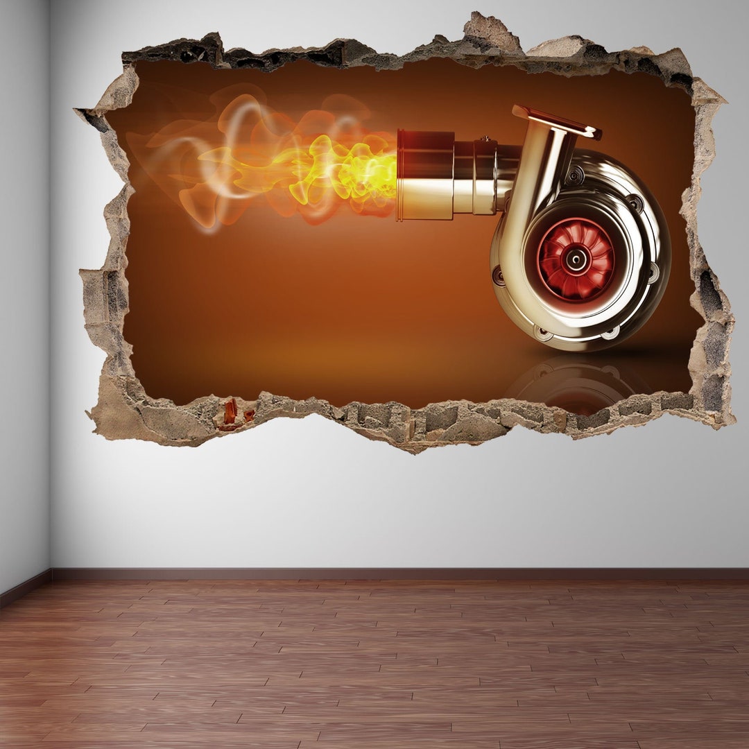 Steel Turbocharger Wall Decal Sticker Mural Poster Print Art Car Garage ...