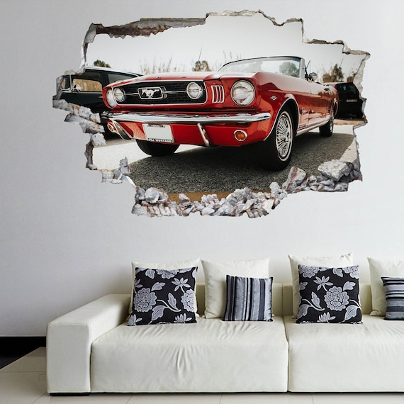 Mustang Muscle Car Wall Stickers Mural Decal Poster Print Art - Etsy UK