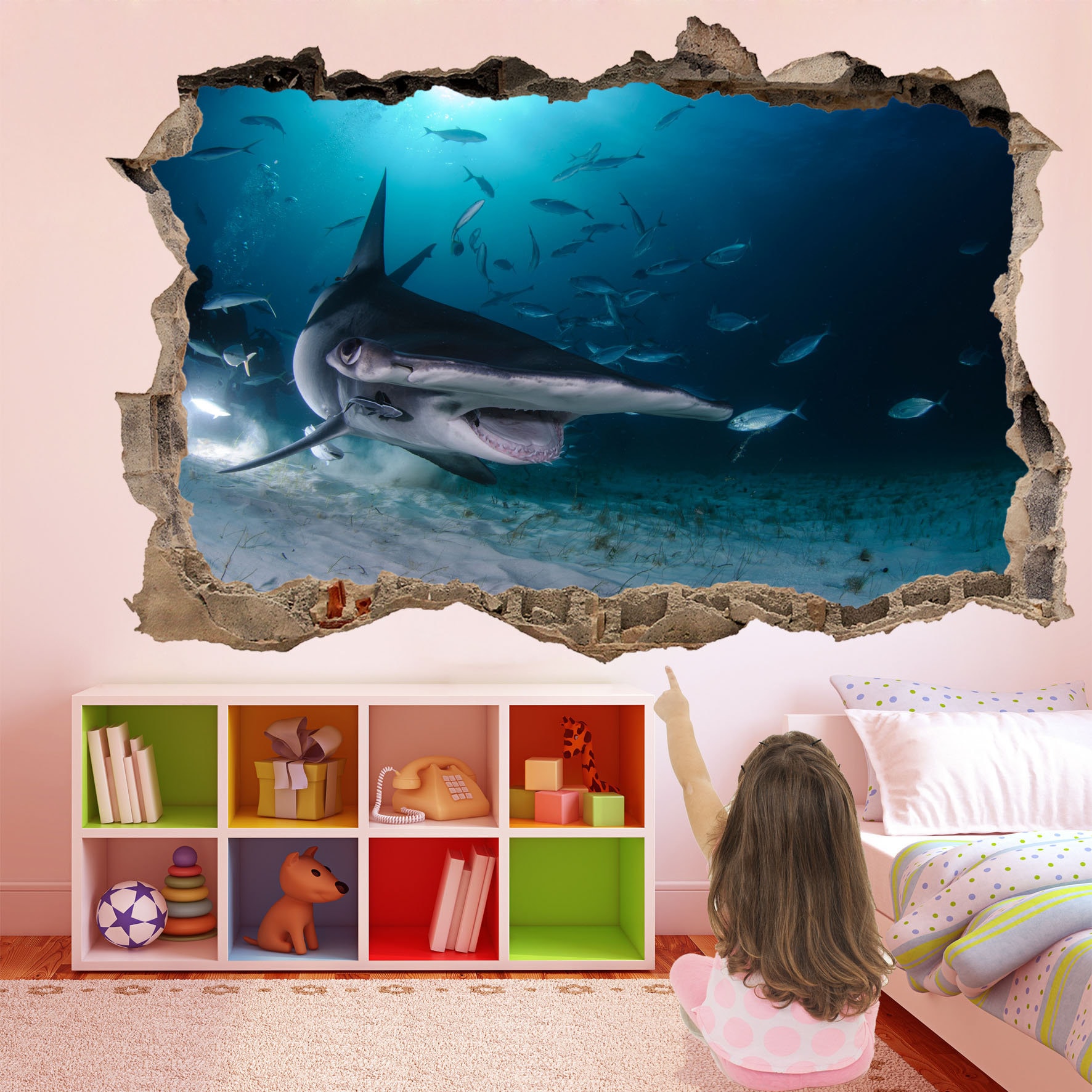 Hammerhead Shark Wall Sticker Mural Decal Poster Print Art - Etsy