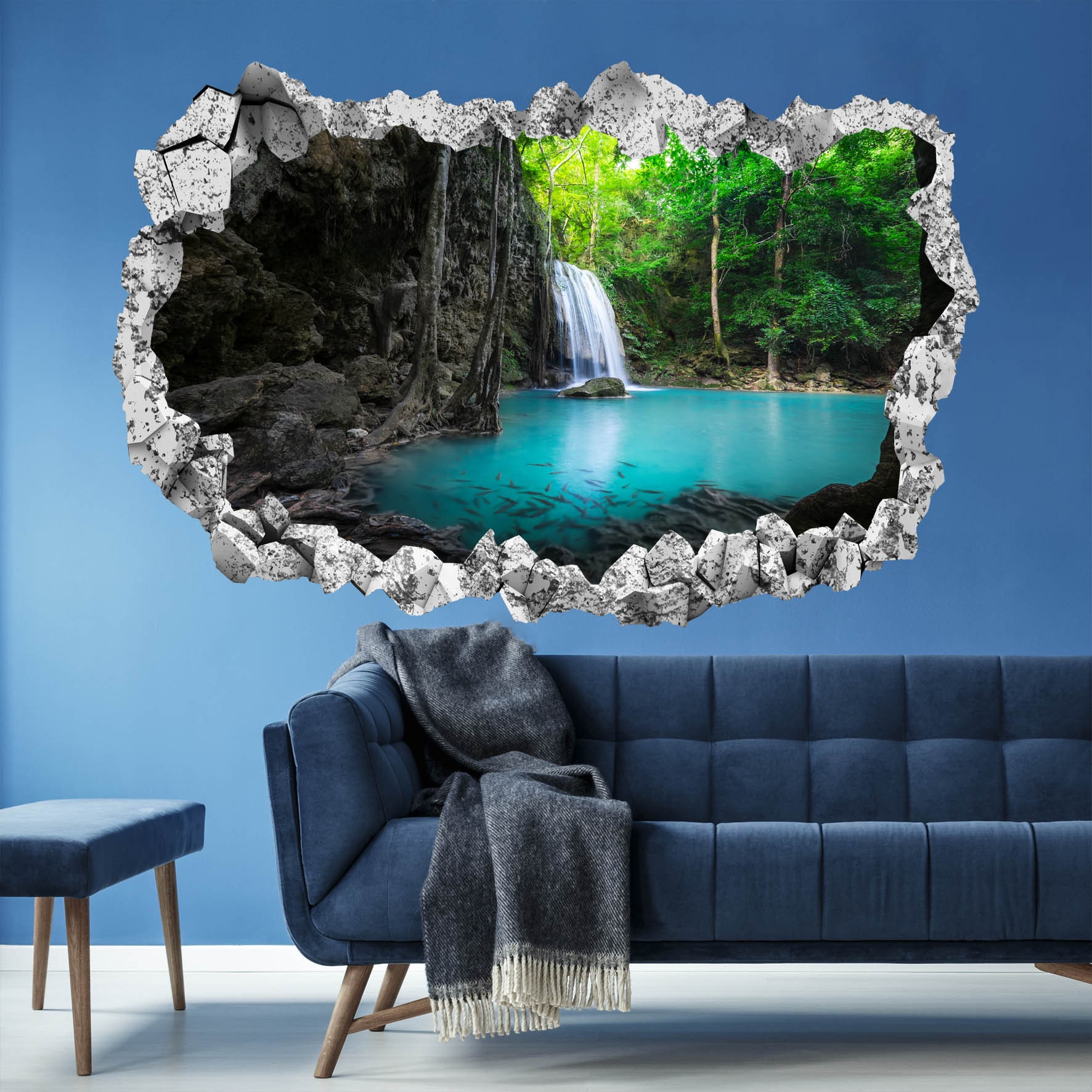 Waterfall Wall Decal Sticker Mural Poster Print Art Home - Etsy