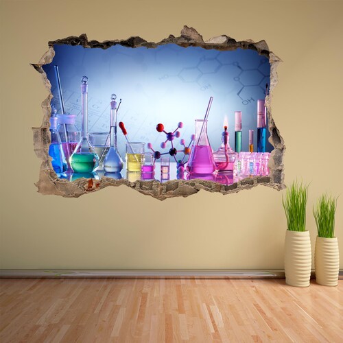 Vintage Laboratory Wall Decal Vinyl Sticker Chemistry - Etsy
