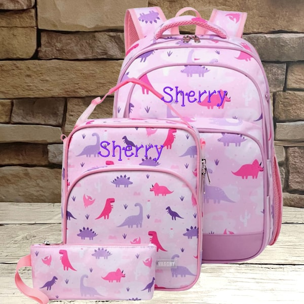 Girly Backpack and Lunch Box - Etsy