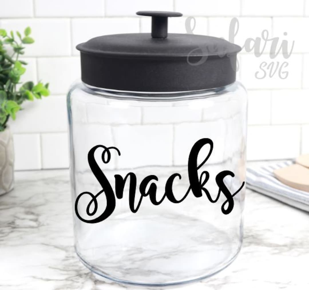 Snacks Svg, Snacks Label Svg, Glass Jar Labels Svg, Household Labels ...