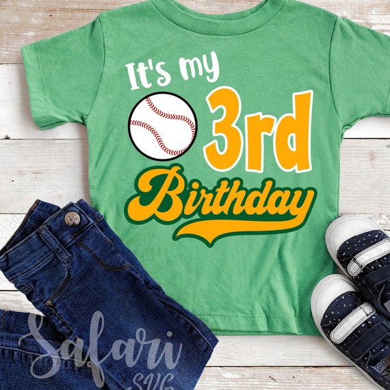 It's my 3rd birthday svg Third birthday baseball svg | Etsy