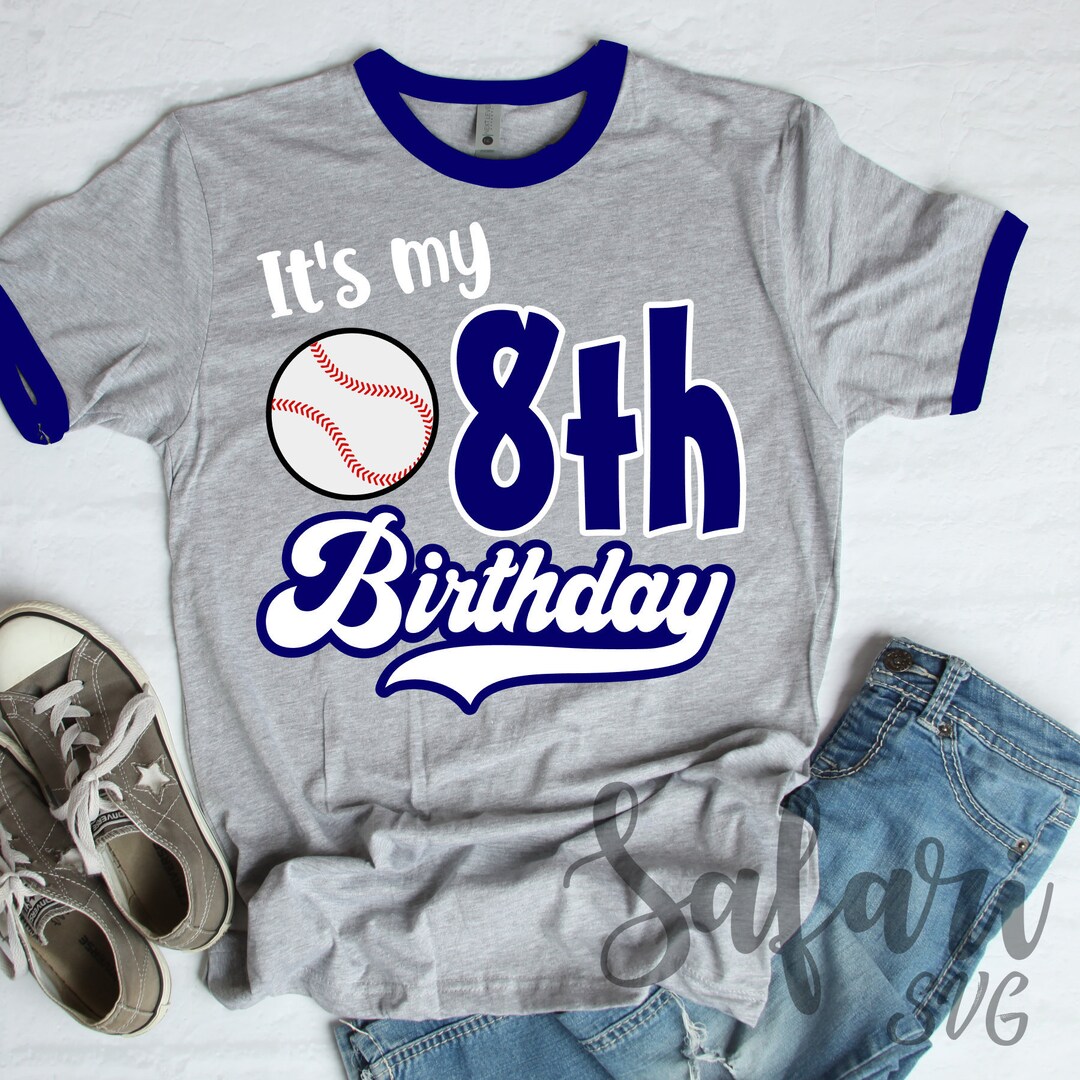 It's My 8th Birthday Svg, Eighth Birthday Baseball Svg, Baseball Svg ...