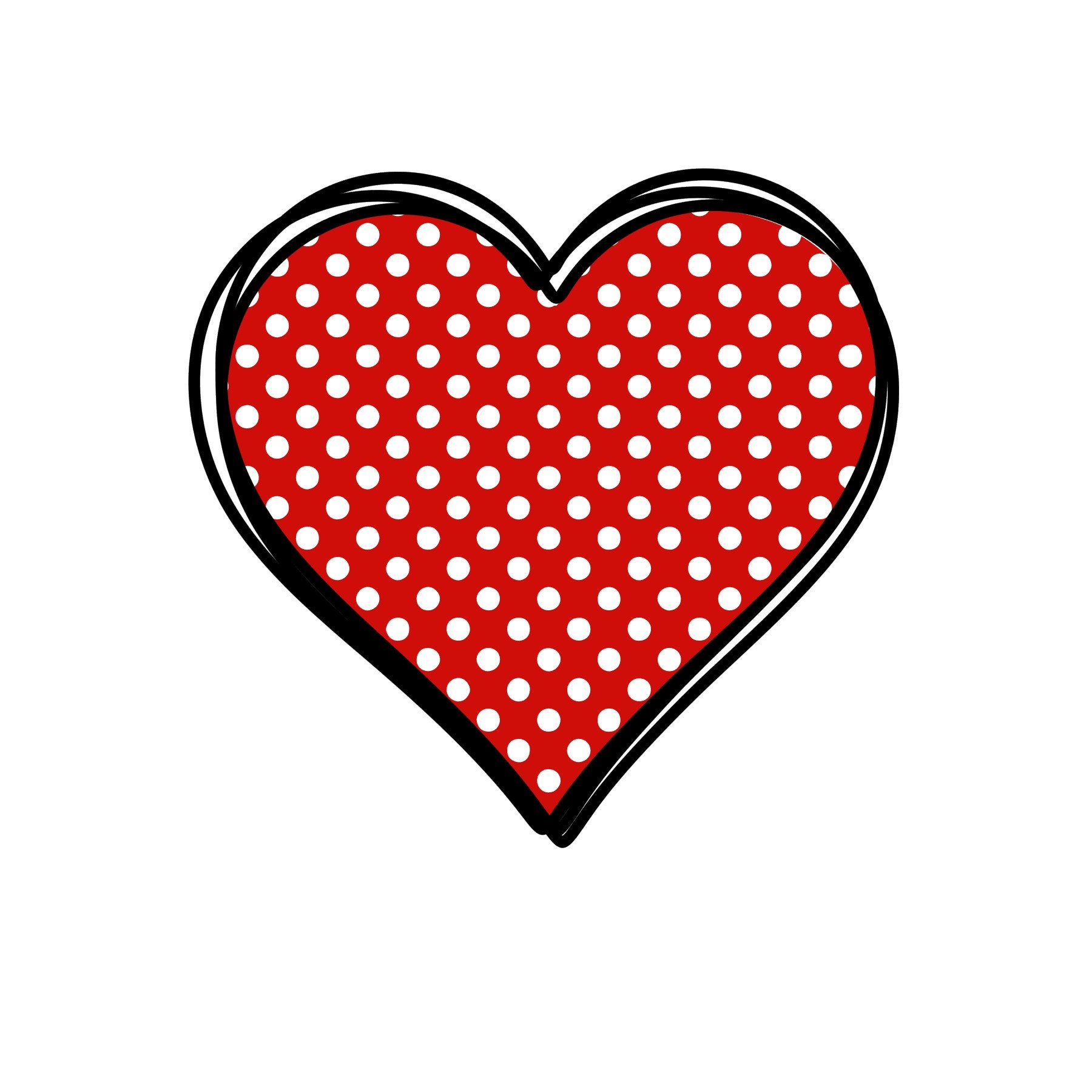 Red Polka Dot Heart svg Valentines Svg. Heart svg. Valentines | Etsy