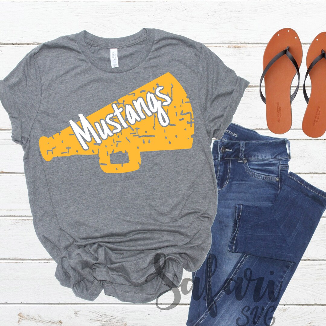 Mustangs svg, Cheer svg, Megaphone svg, Grunge Megaphone svg, Grunge ...