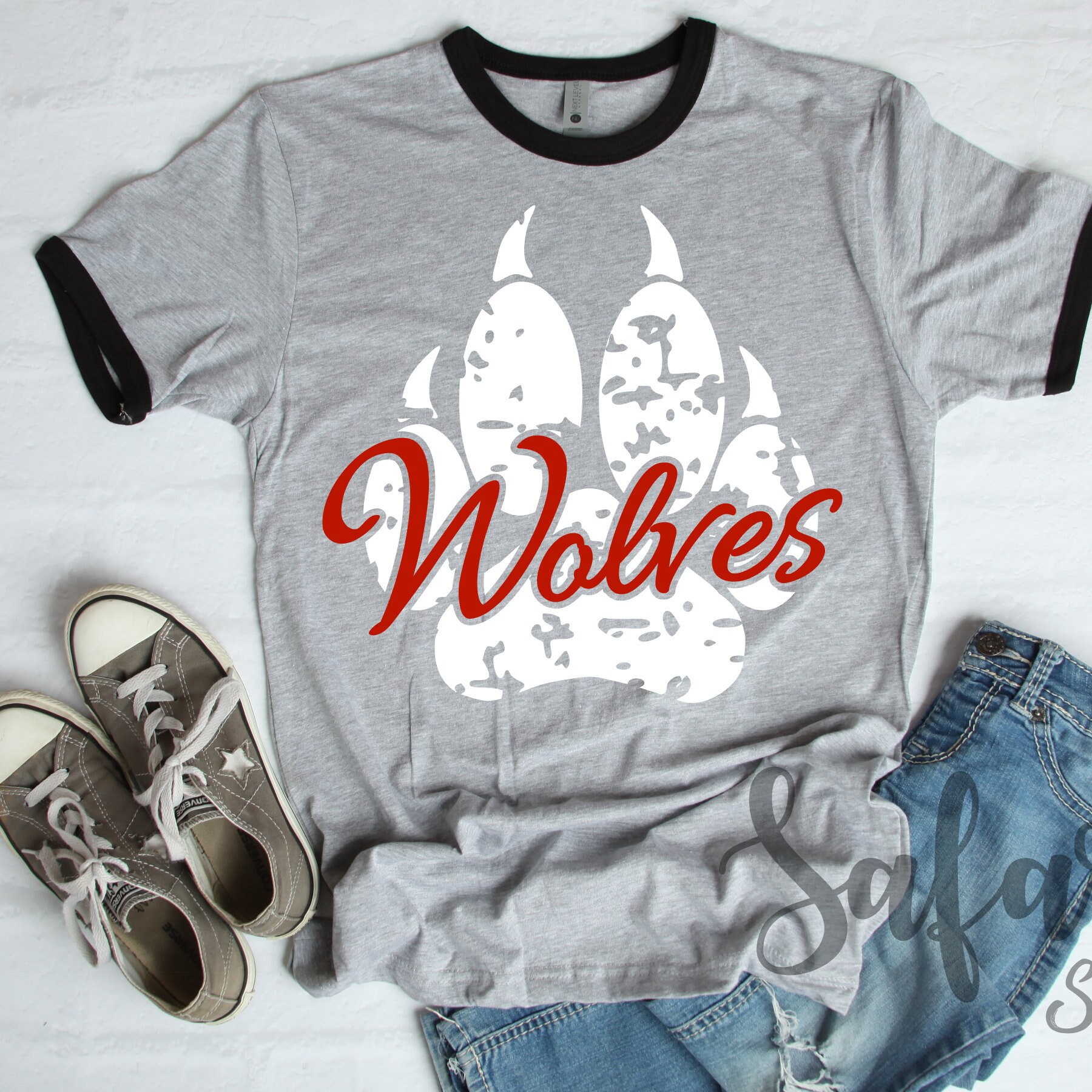 Wolves Svg Wolf Paw Print Svg Football Svg Cheer Svg - Etsy