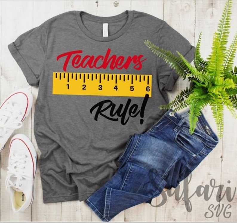 Teachers Rule Svg Back to School Svg Teaching Svg School - Etsy