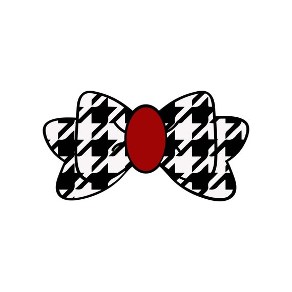 Houndstooth Bow Svg Cut File Gift Bow Svg Bow Svg Instant | Etsy