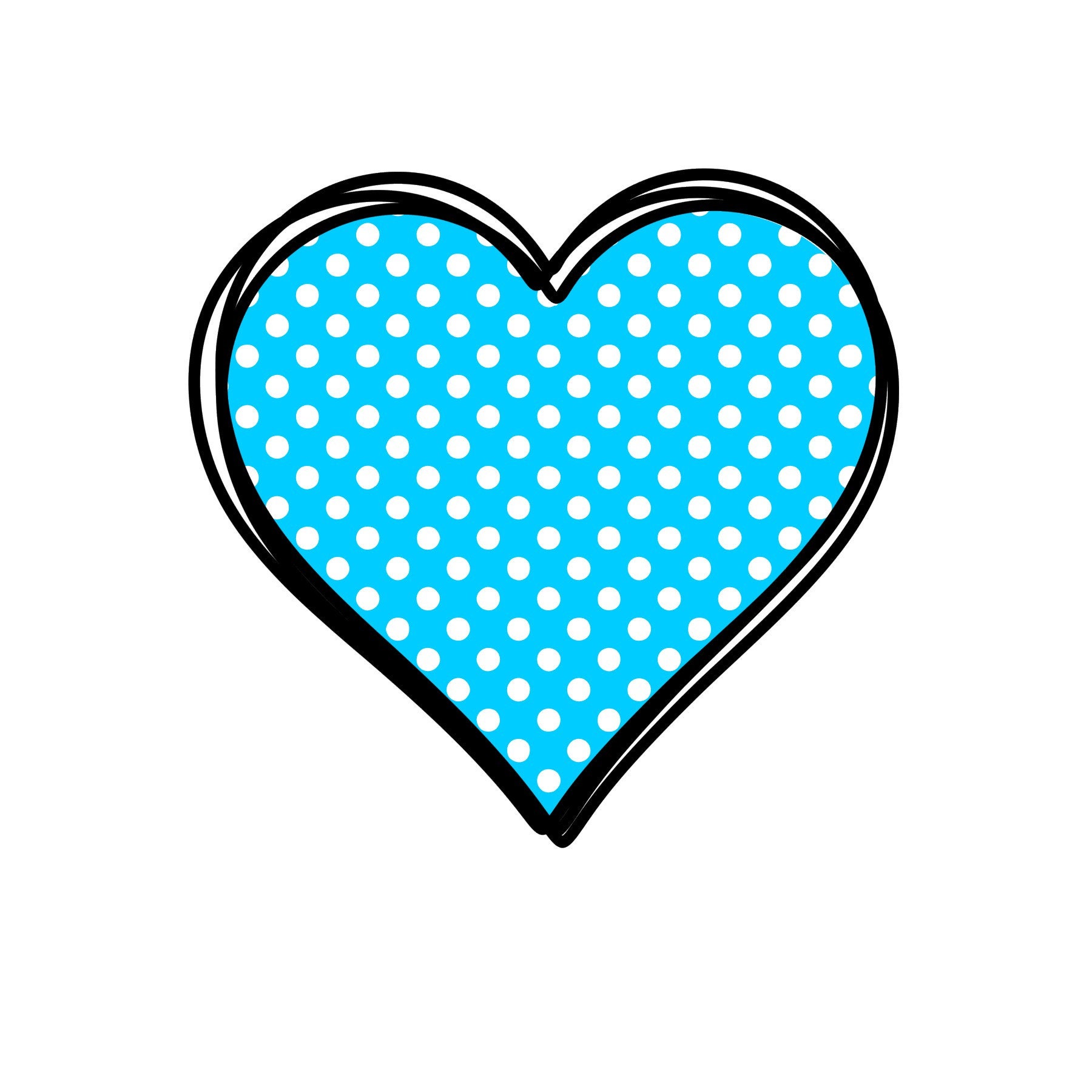 Polka Dot Heart Clipart