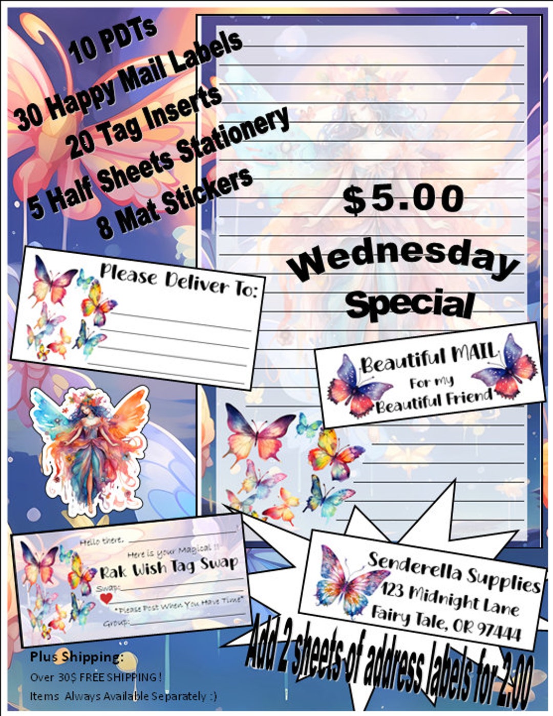 Butterflies and Fairy Wednesday Special 8-9-2023 - Etsy