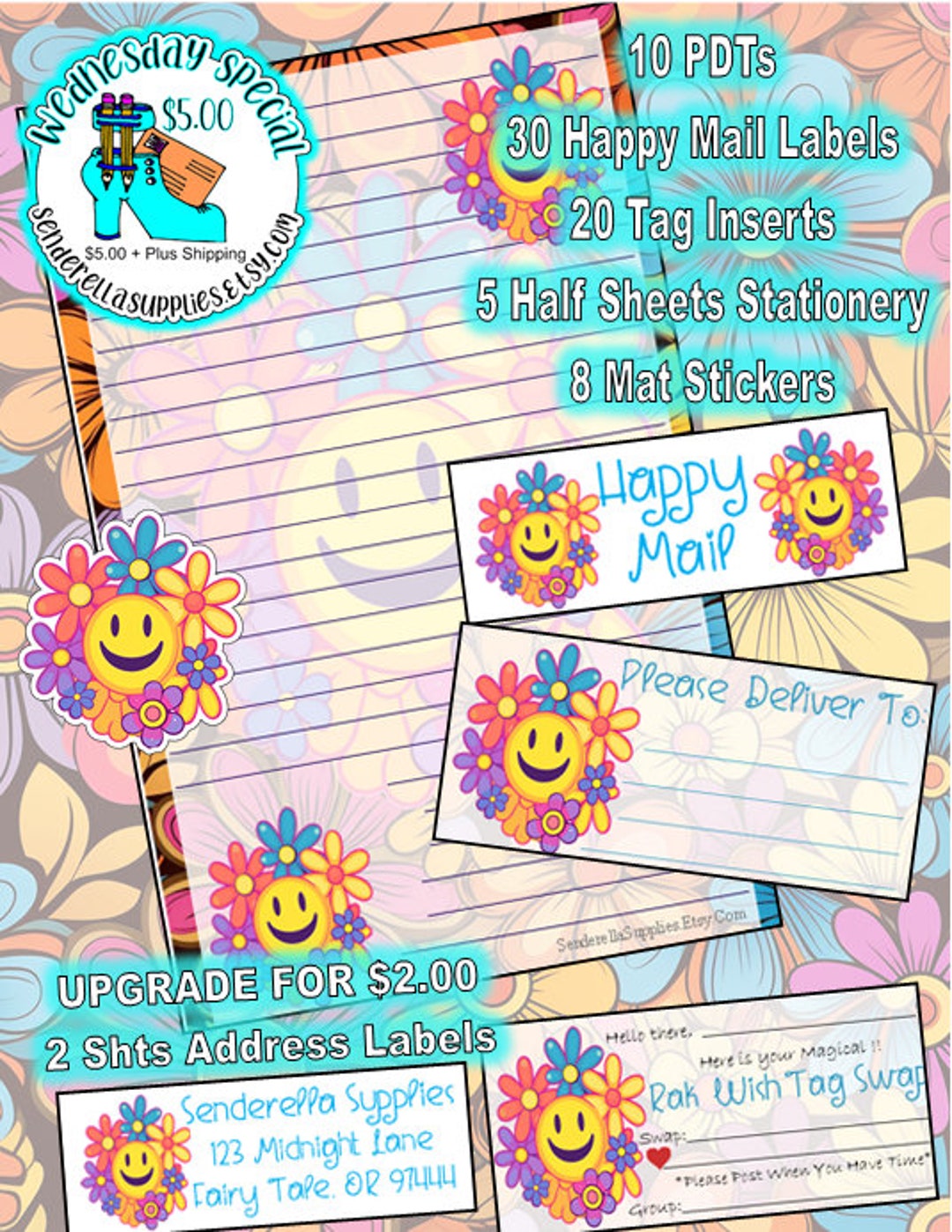 Happy Flower Daisy Faces Wednesday Special 10 18 2023 - Etsy