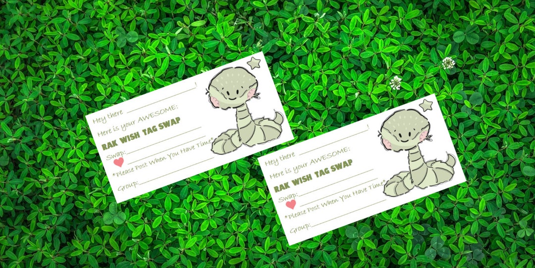 Swap Inserts (horizontal) Personalized RAKS Tags Swaps - Etsy