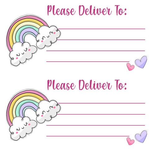 Cute Hearts Please Deliver to Labels - Etsy