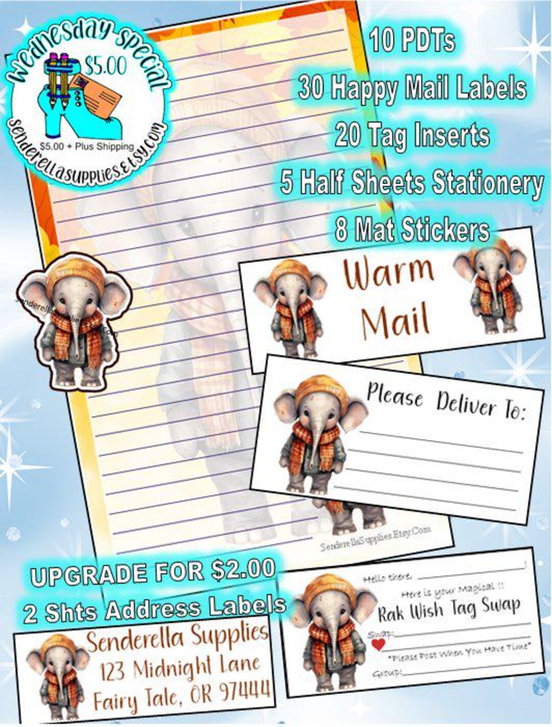 Elephant Fall Leaves Wednesday Special 8/14/2024 - Etsy