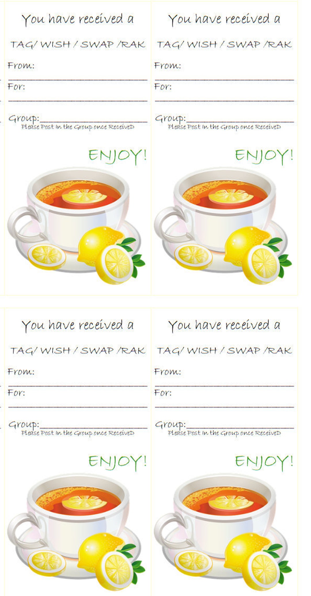 Swap Inserts (vertical) Personalized RAKS Tags Swaps - Etsy