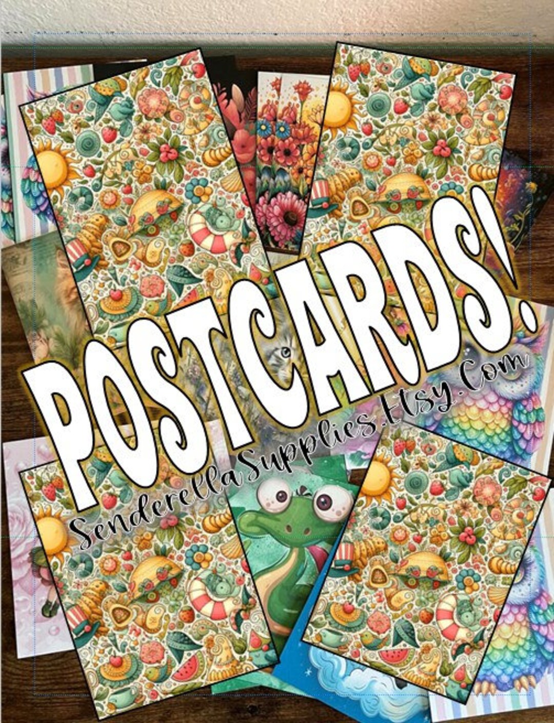 Summer Doodles (4 Same) Postcards - Etsy