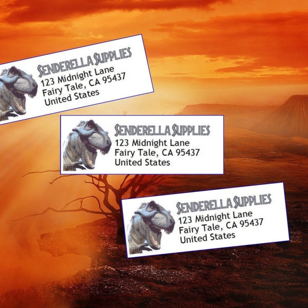 Dinosaur Labels - Etsy