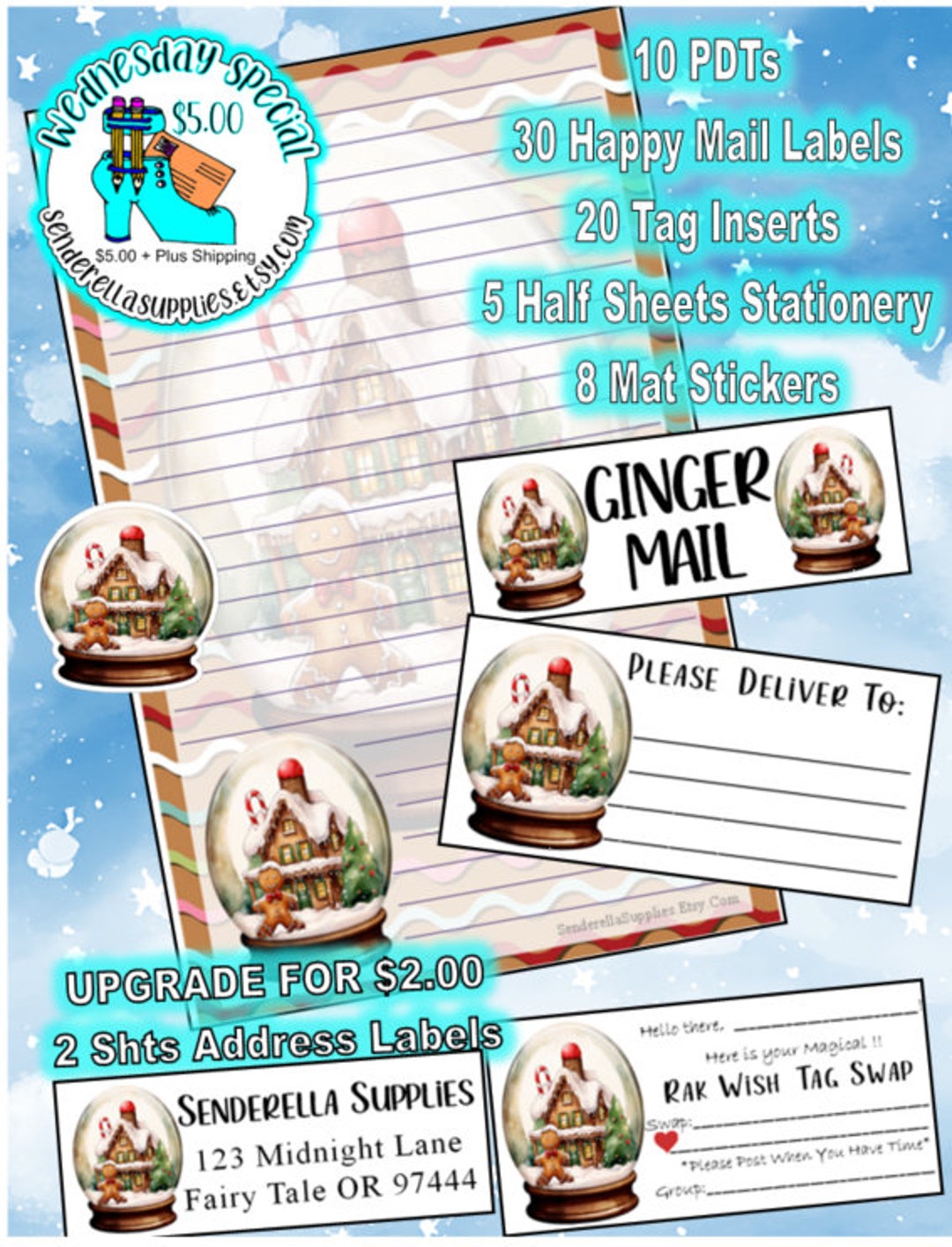Gingerbread Man in Snow Globe Wednesday Special 11 15 2023 - Etsy