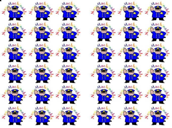 Functional Stickers Cop Non Machinable Stickers 36 Stickers | Etsy