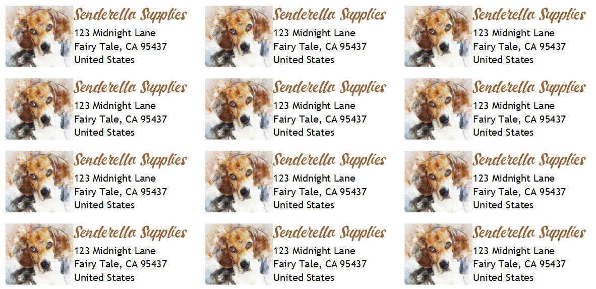 Beagle Address Labels - Etsy