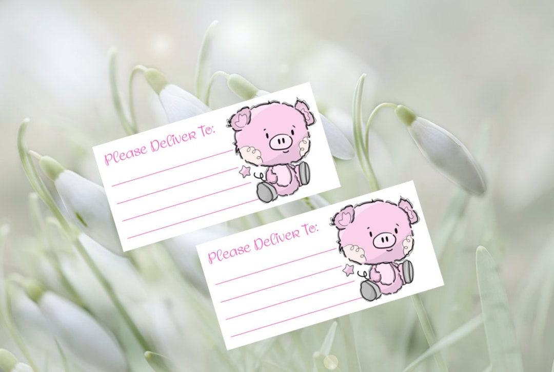 Pig Pink Star Please Deliver to Labels - Etsy