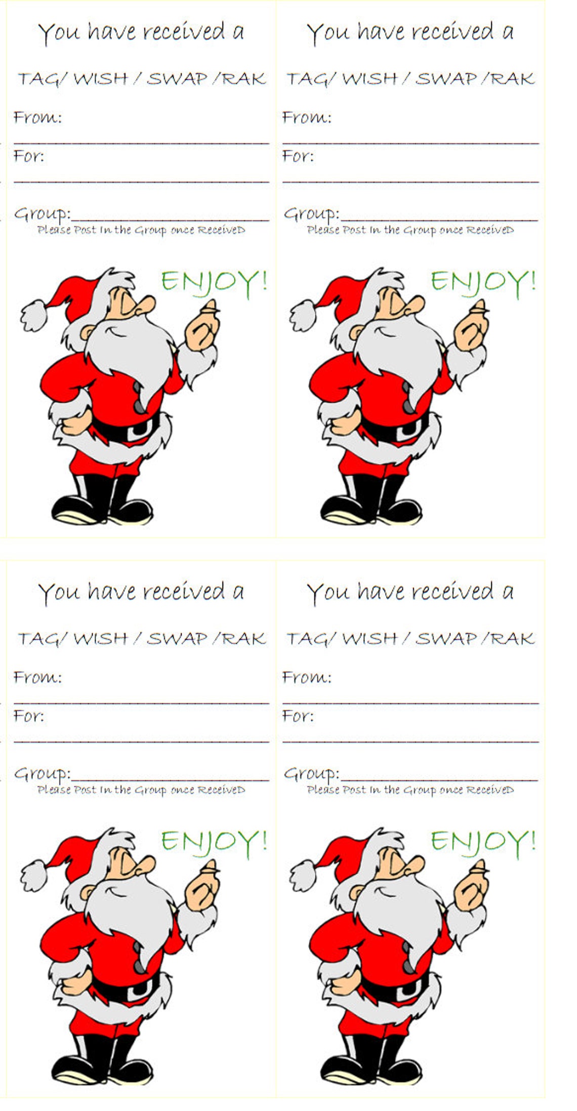 Swap Inserts (vertical) Personalized RAKS Tags Swaps - Etsy