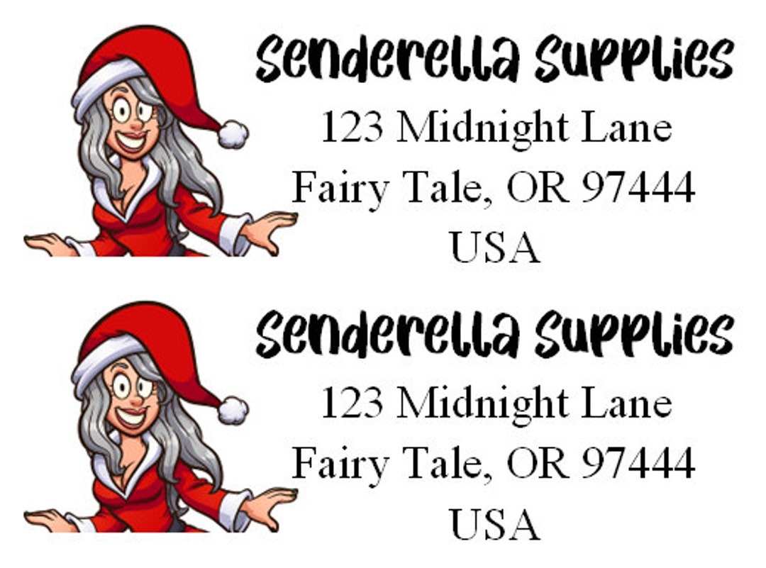 Mrs Santa Disco Style for Address Labels - Etsy