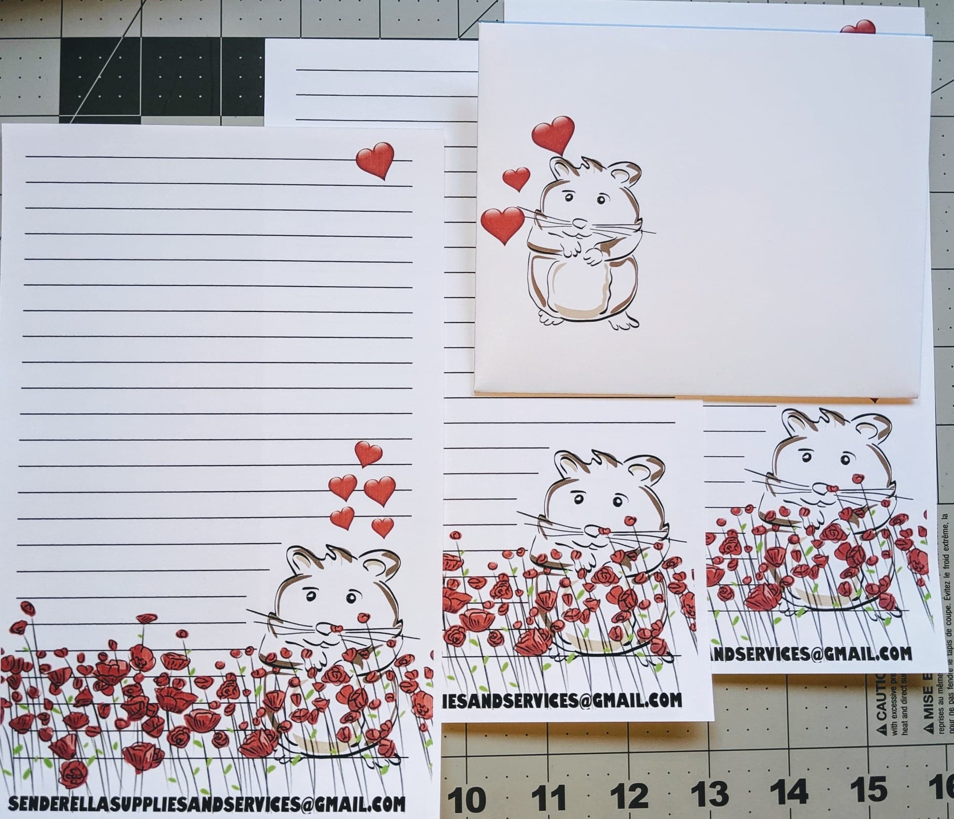Hamster Love Stationery Sets, Pages & Envelopes - Etsy UK