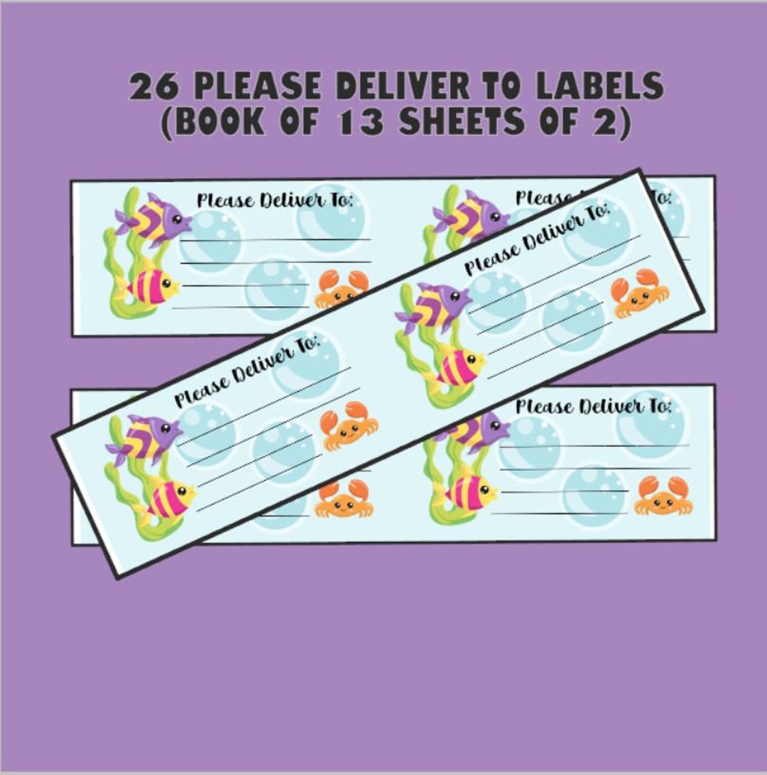 Grab Book of 26 Please Deliver to Labels - Etsy