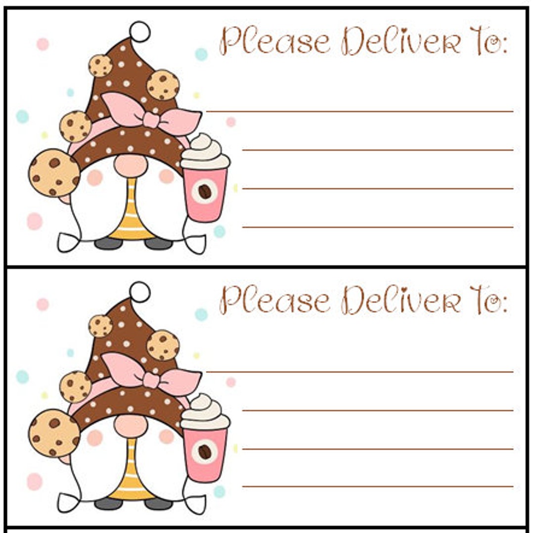 Gnome Cookies With Pink Bow Cookie Please Deliver to Label PDT - Etsy