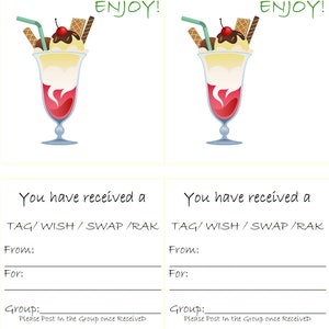 Swap Inserts (vertical) Personalized RAKS Tags Swaps - Etsy