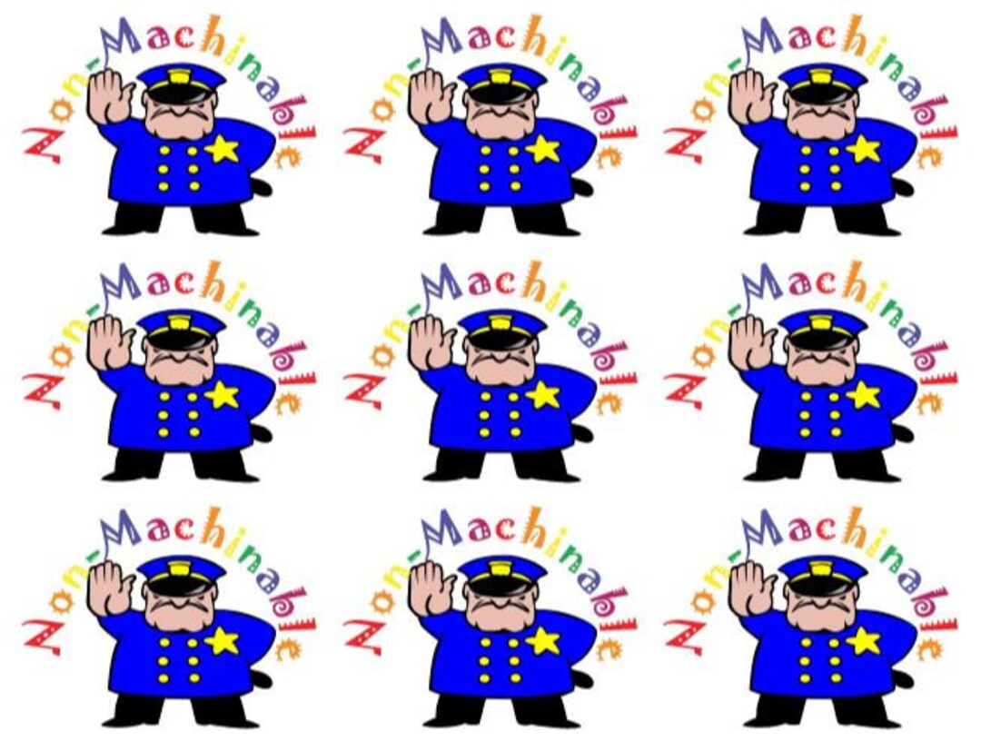 Functional Stickers Cop Non Machinable Stickers 36 Stickers - Etsy