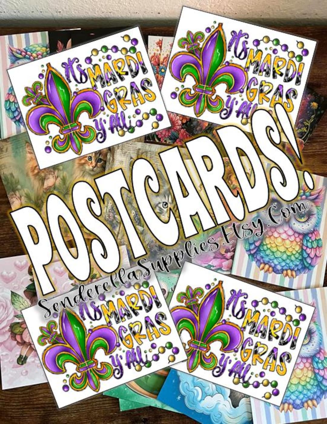 Mardi Gras Its Mardi Gras Yall Postcard - Etsy