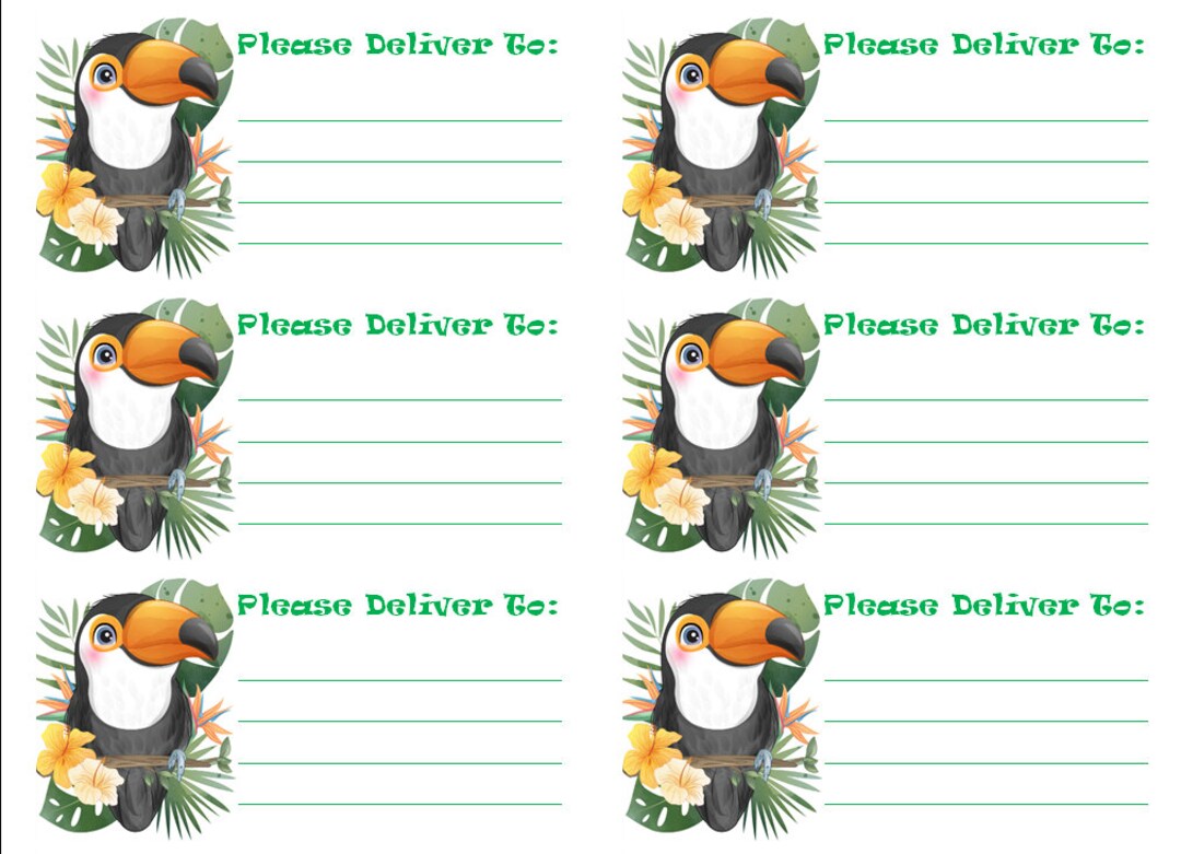 Bird 5 PDT Please Deliver to Labels - Etsy