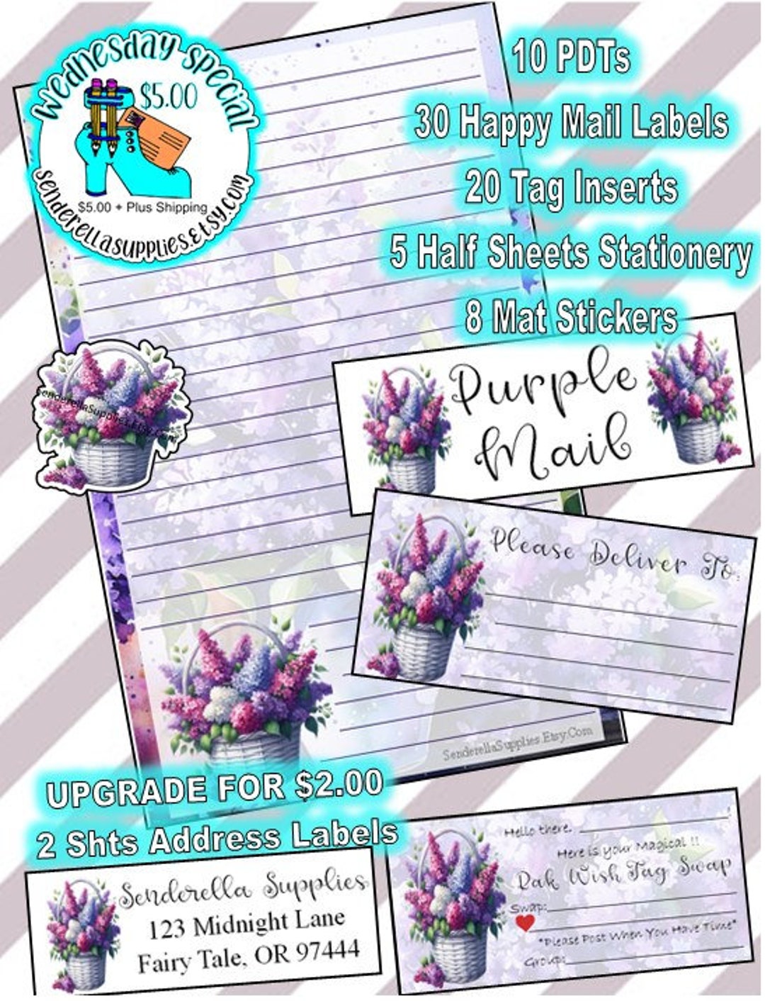 Flower Basket of Purple Lilac Wednesday Special 4 3 2024 - Etsy