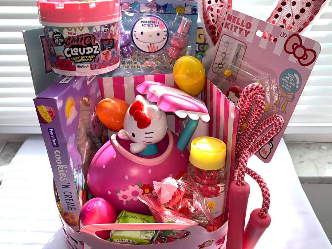 Hello Kitty Easter Basket, Themed Easter Basket, Easter Basket, Easter ...